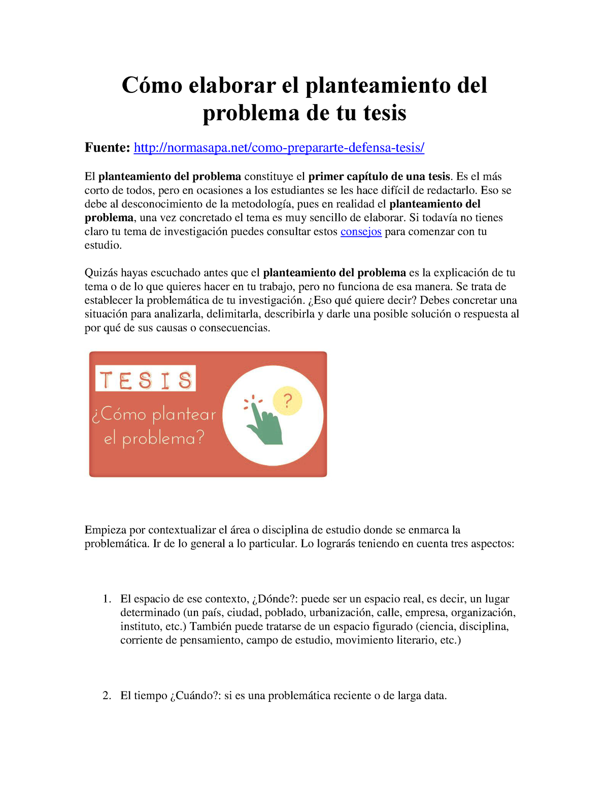 Cómo Elaborar El Planteamiento Del Problema De Tu Tesis Cómo Elaborar