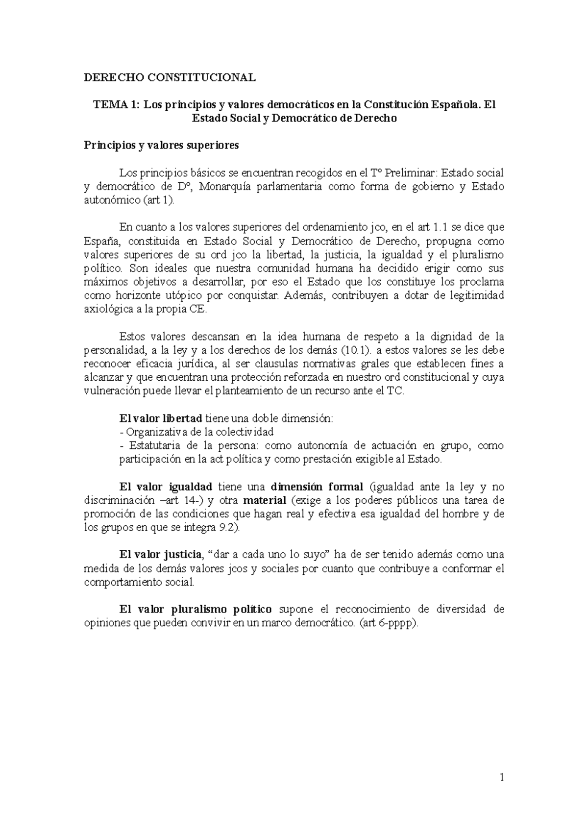 Derecho Constitucional Iii Lección 1 Derecho Constitucional Tema 1