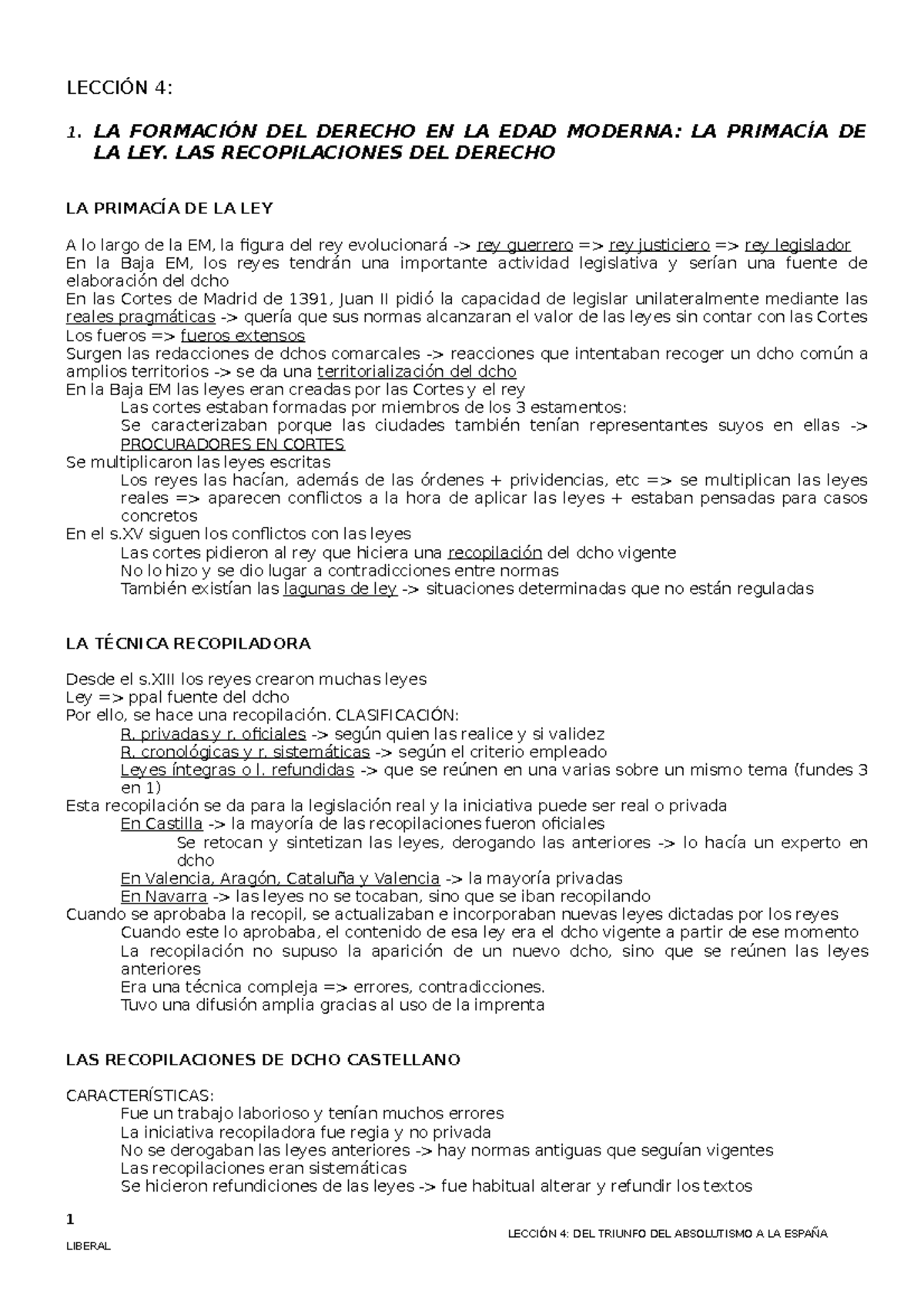 Historia Del Derecho Resumen Prueba Historia Del Derecho Concepto De