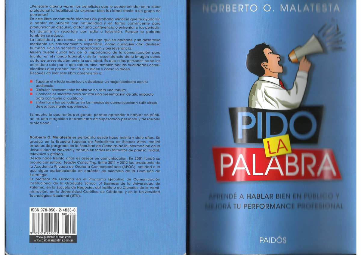 Pido La Palabra Malatesta Roberto Enfoque Psicológico De