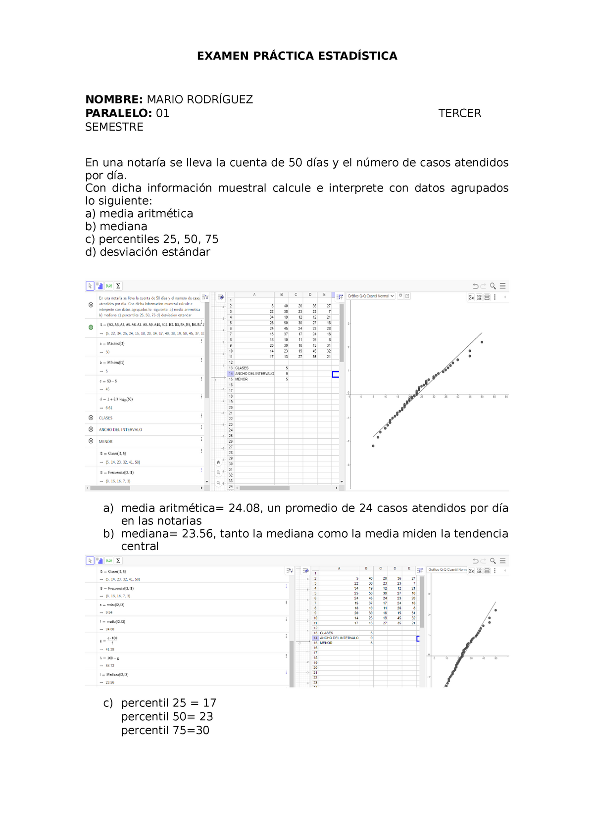 Examen De Práctica De Estadística Final Estadística Utpl Studocu