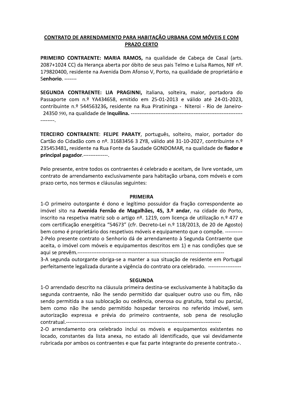 Contrato Arrendamento Minuta Contrato De Arrendamento Para HabitaÇÃo