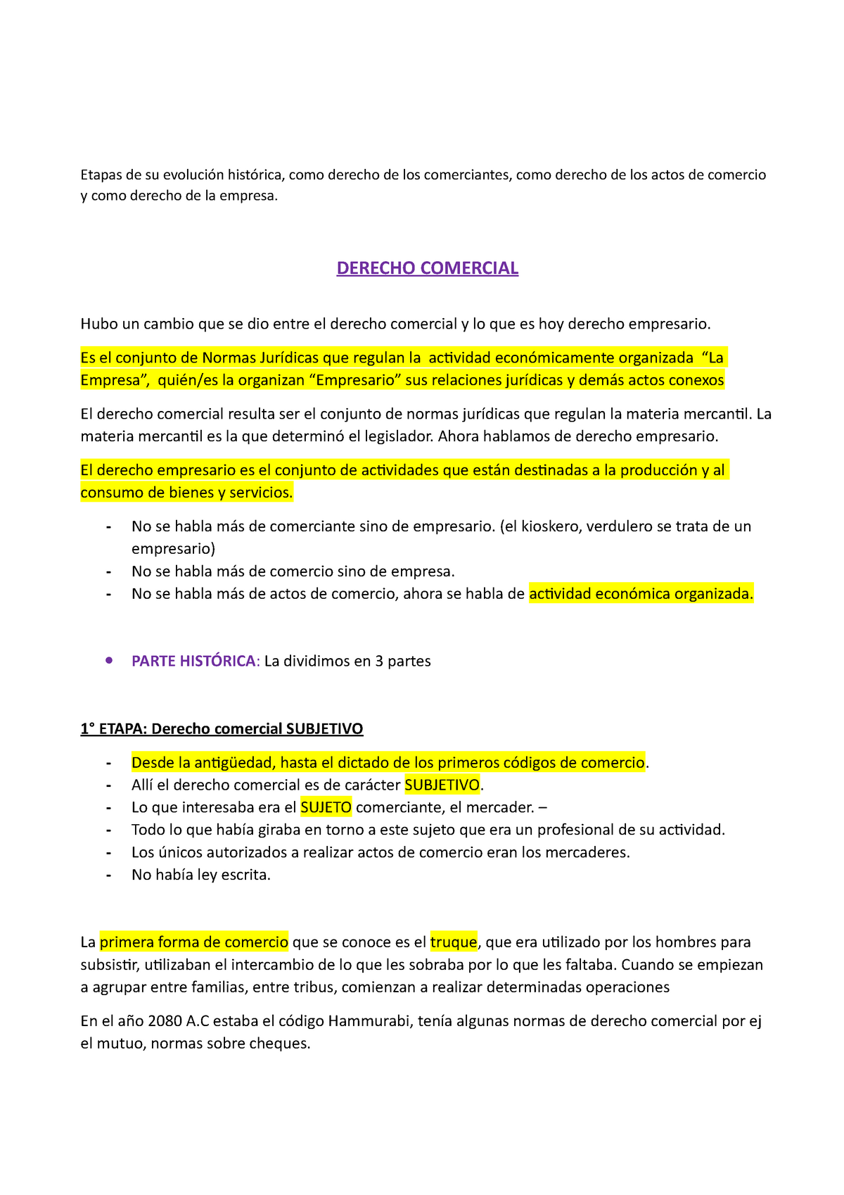 Resumen Primer Parcial Empresa Empresario Sociedades Derecho