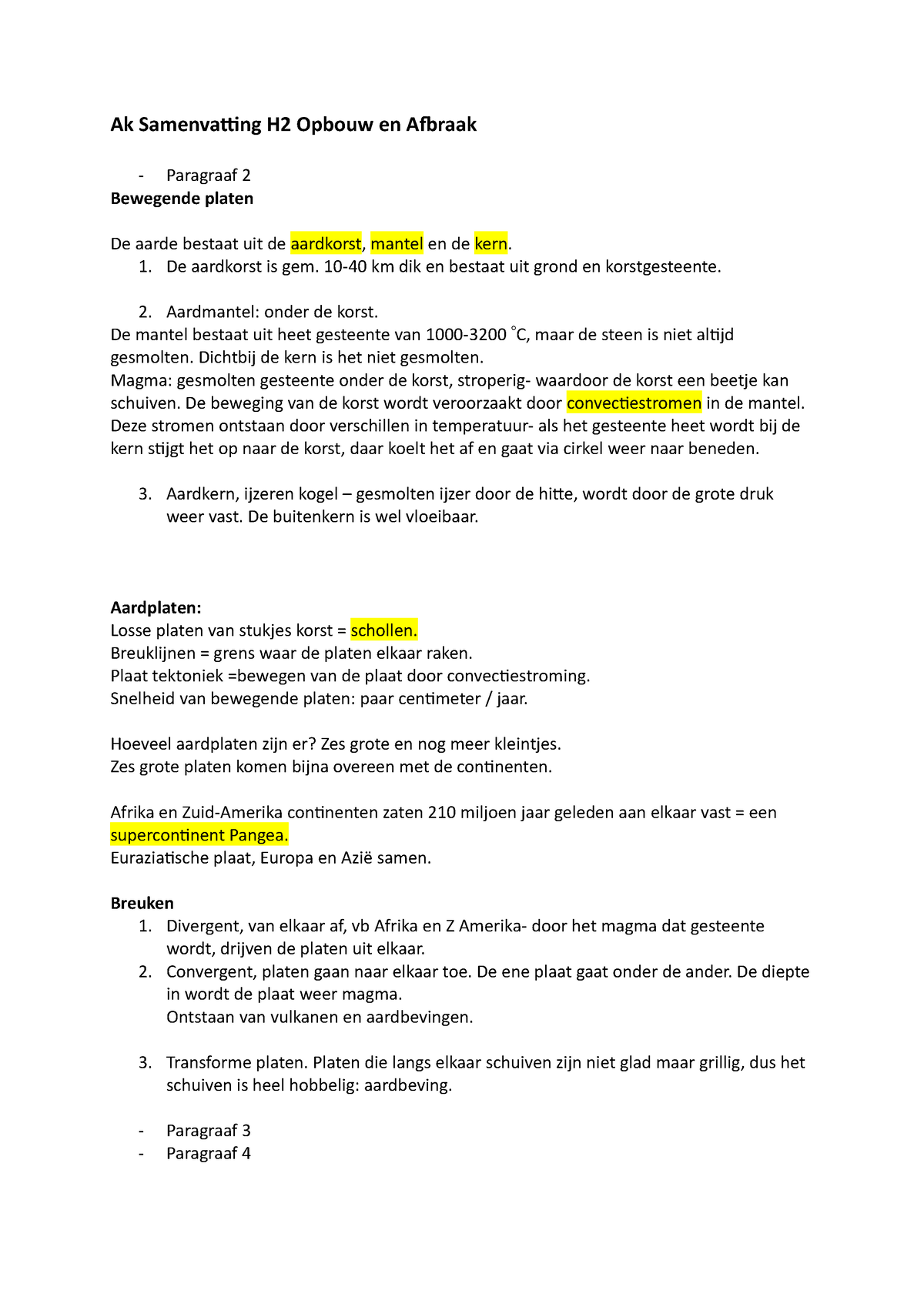 Ak Samenvatting Ak Samenvatting H2 Opbouw En Afbraak Paragraaf 2