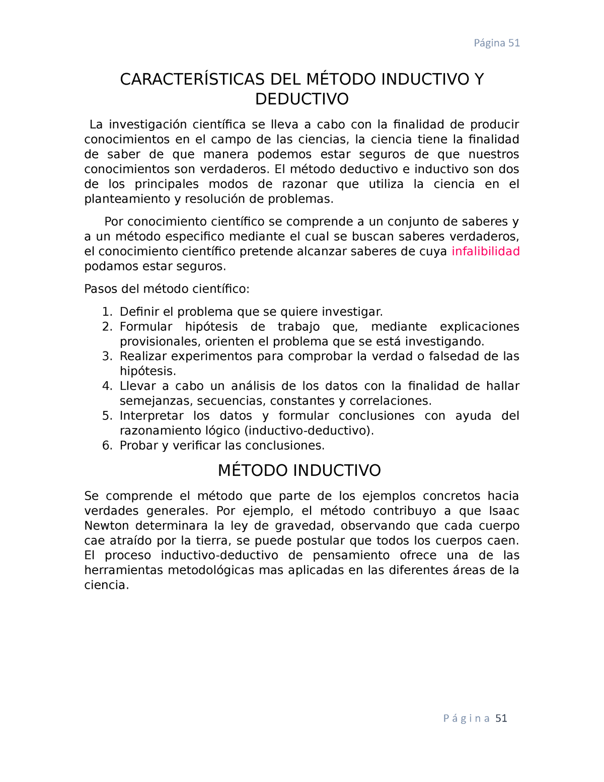 Características Del Método Inductivo Y Deductivo Pagina 51 Página 51