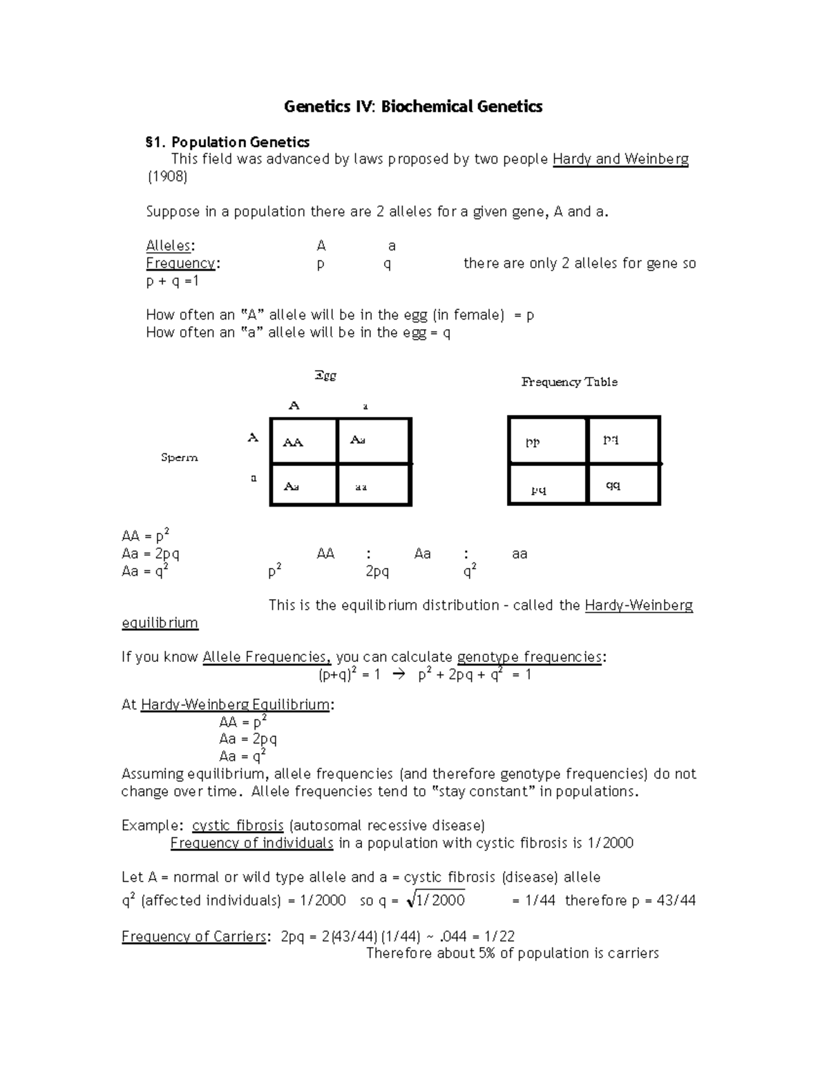 Genetics Iv 2021 2022 Biology Lecture Notes Genetics Iv