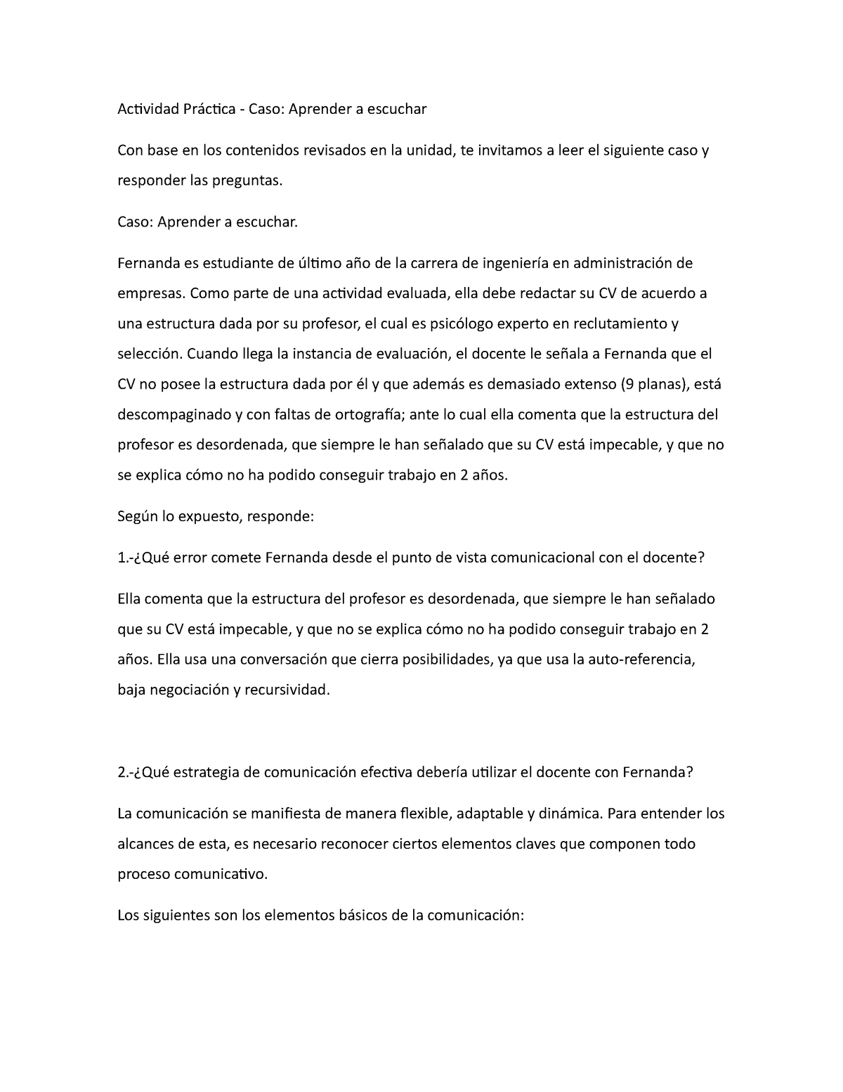 Tarea 1 Relaciones Interpersonales Docx Doc Docx Actividad Práctica