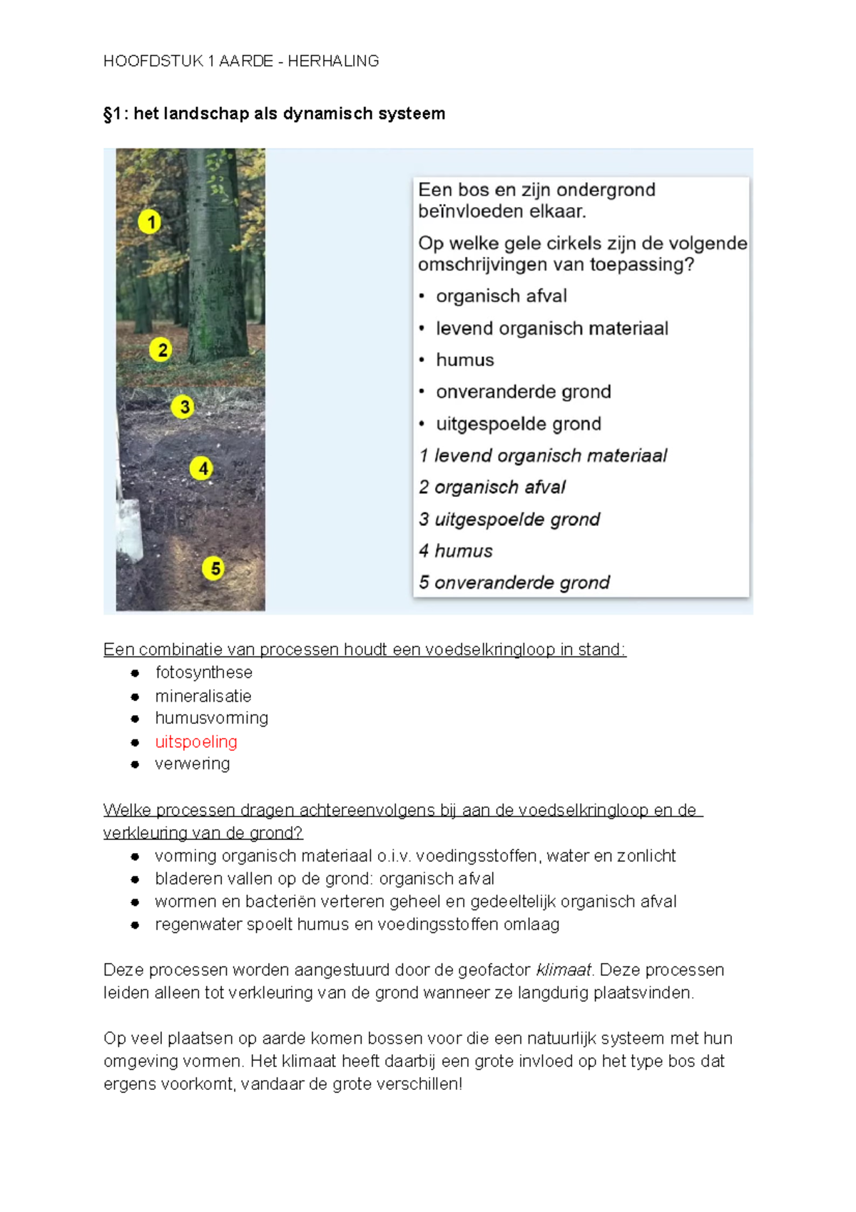 Buitenland Aardrijkskunde Samenvatting Herhalingshoofdstuk 1 Vwo 6