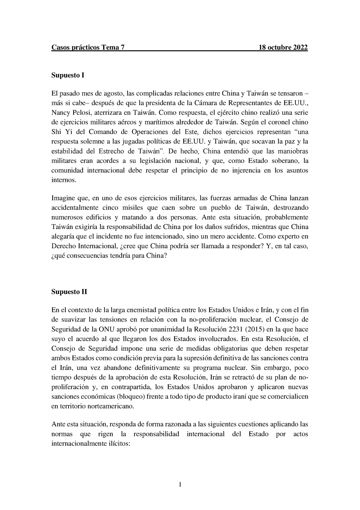 Tema 7 Casos Prácticos 1 Casos Prácticos Tema 7 18 Octubre 2022