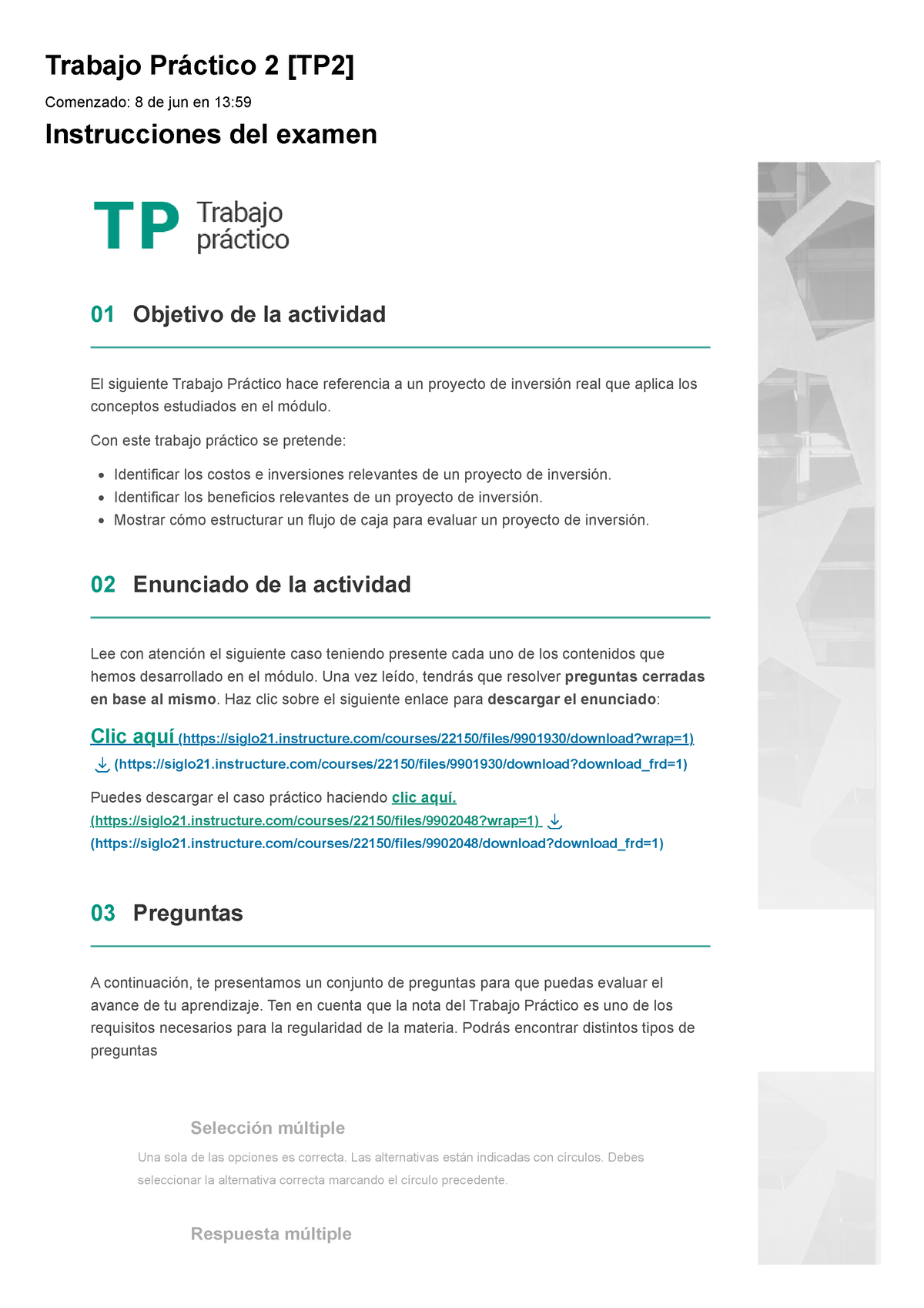 Formulación Y Evaluación De Proyectos Examen Trabajo Práctico 2 Tp2 95