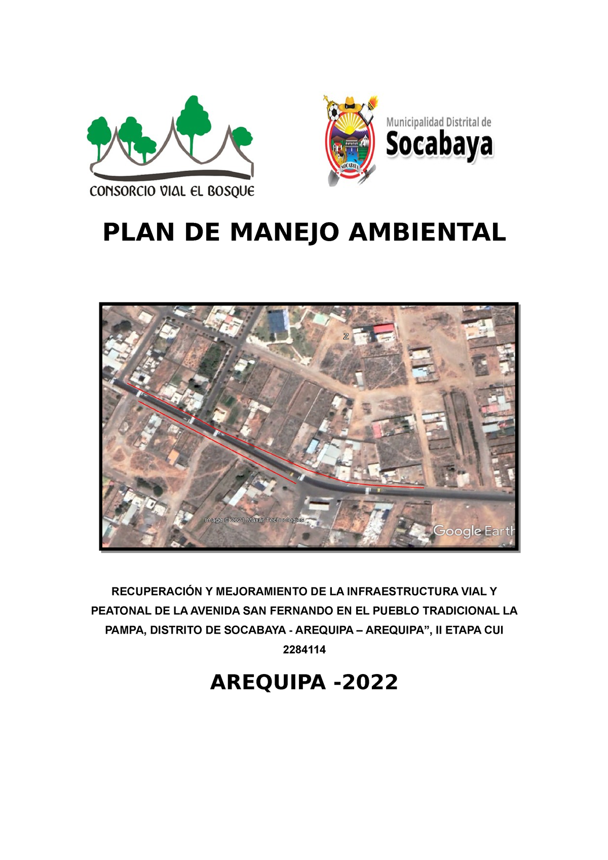 Pma Socabaya Plan De Manejo Ambiental RecuperaciÓn Y Mejoramiento De