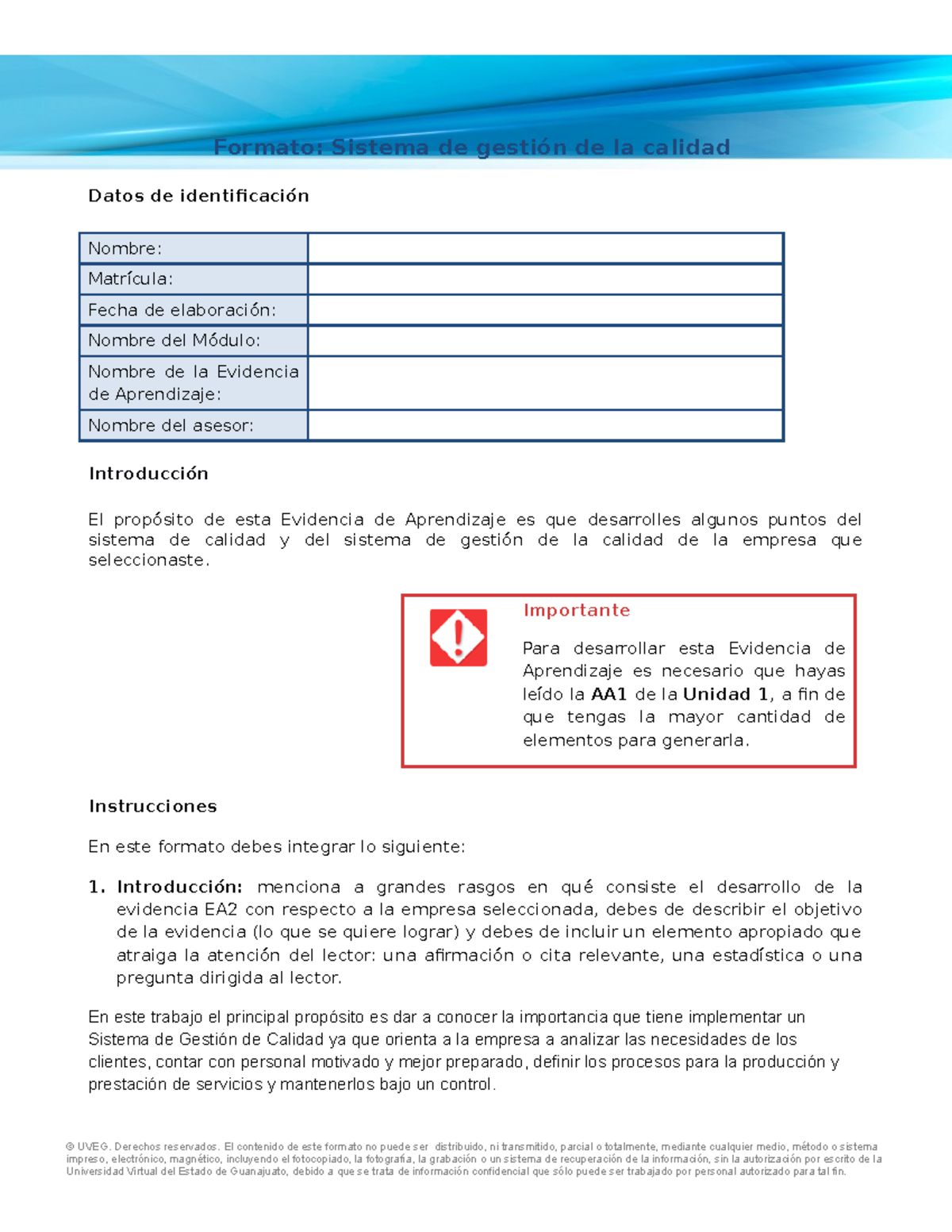 Sgc Ea2 Ea2 Diseño De Un Sistema De Calidad Formato Sistema De