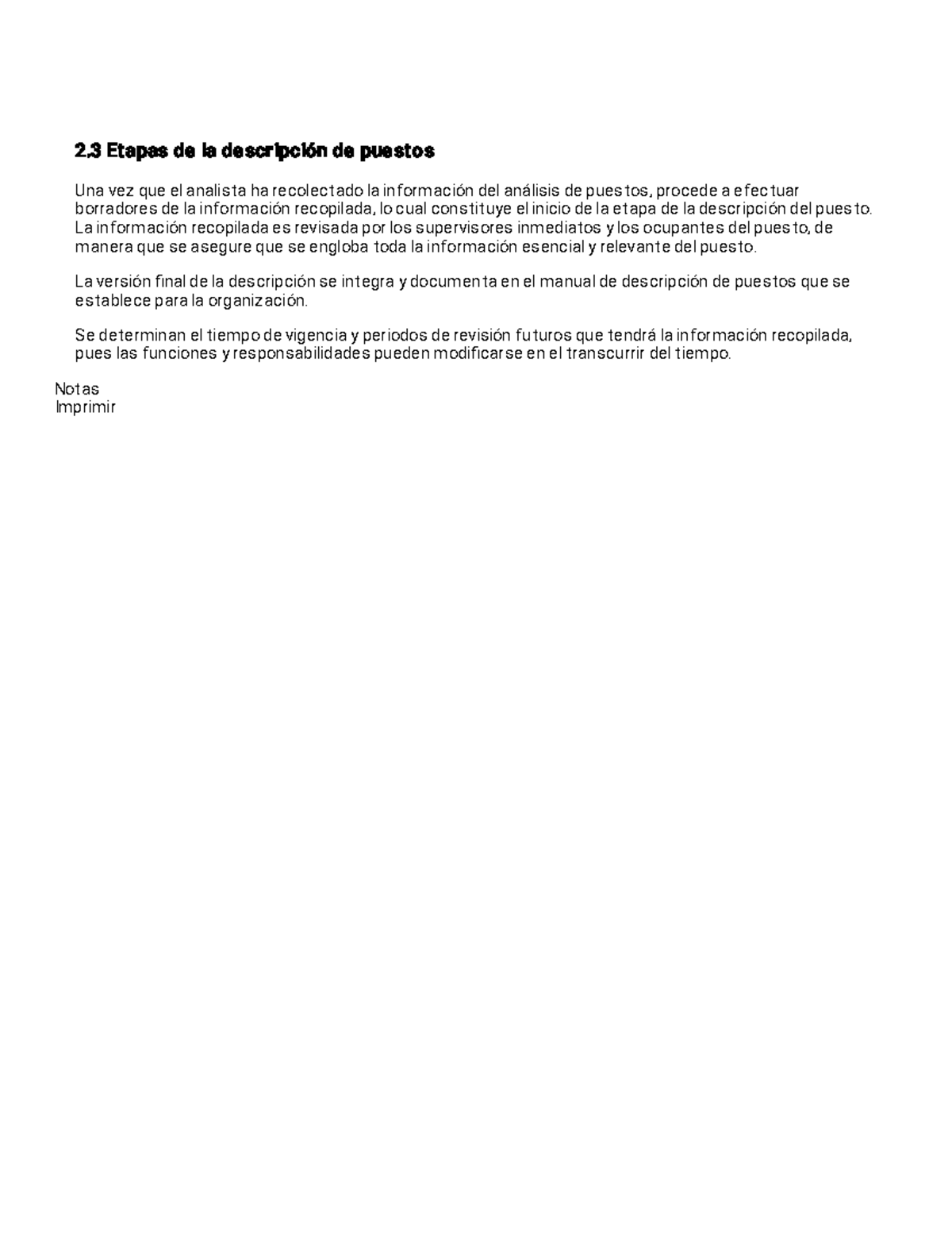 Análisis Descripción Y Valuación De Puesto V2 Análisis Y Descripción