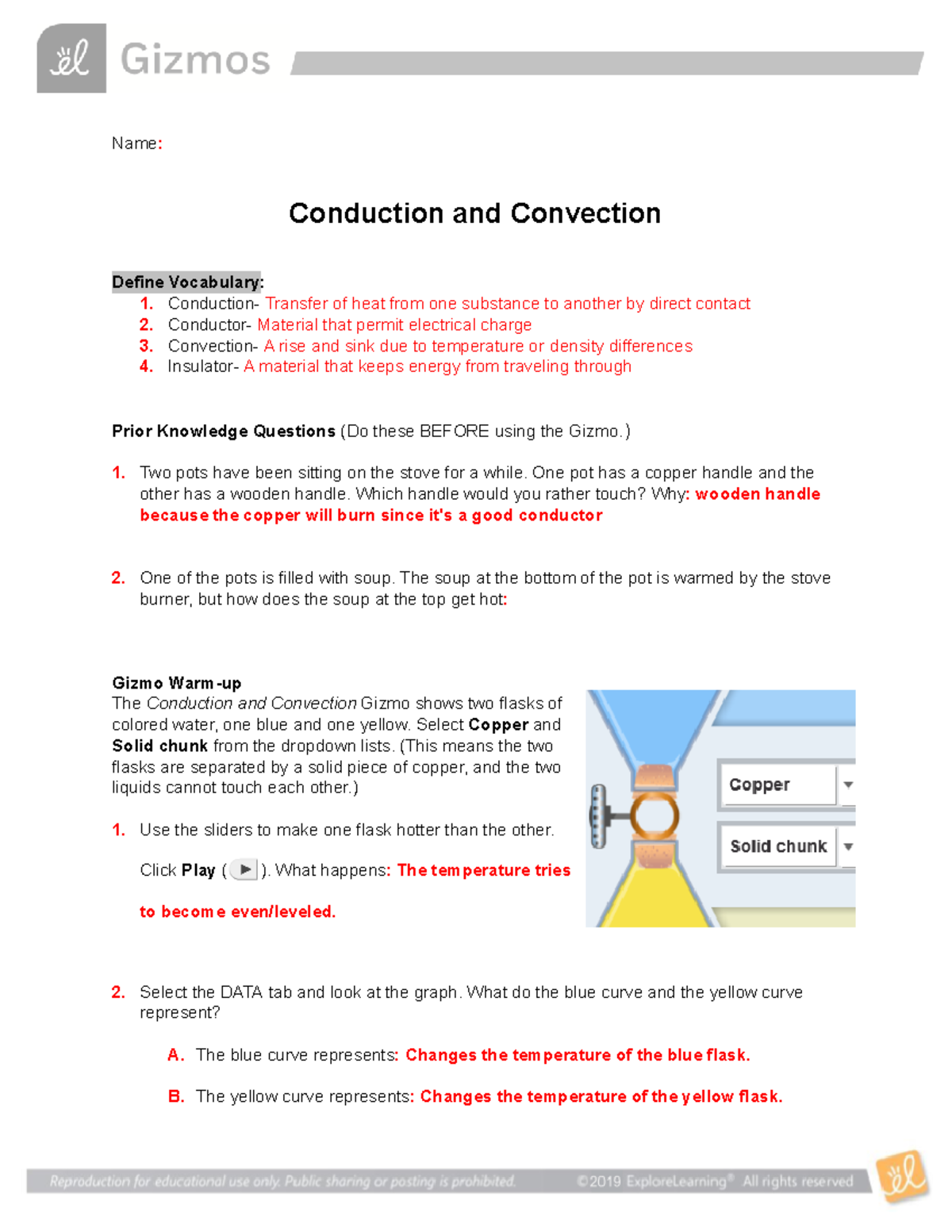 Heat Transfer By Conduction Gizmo Answer Key The Best Feel T