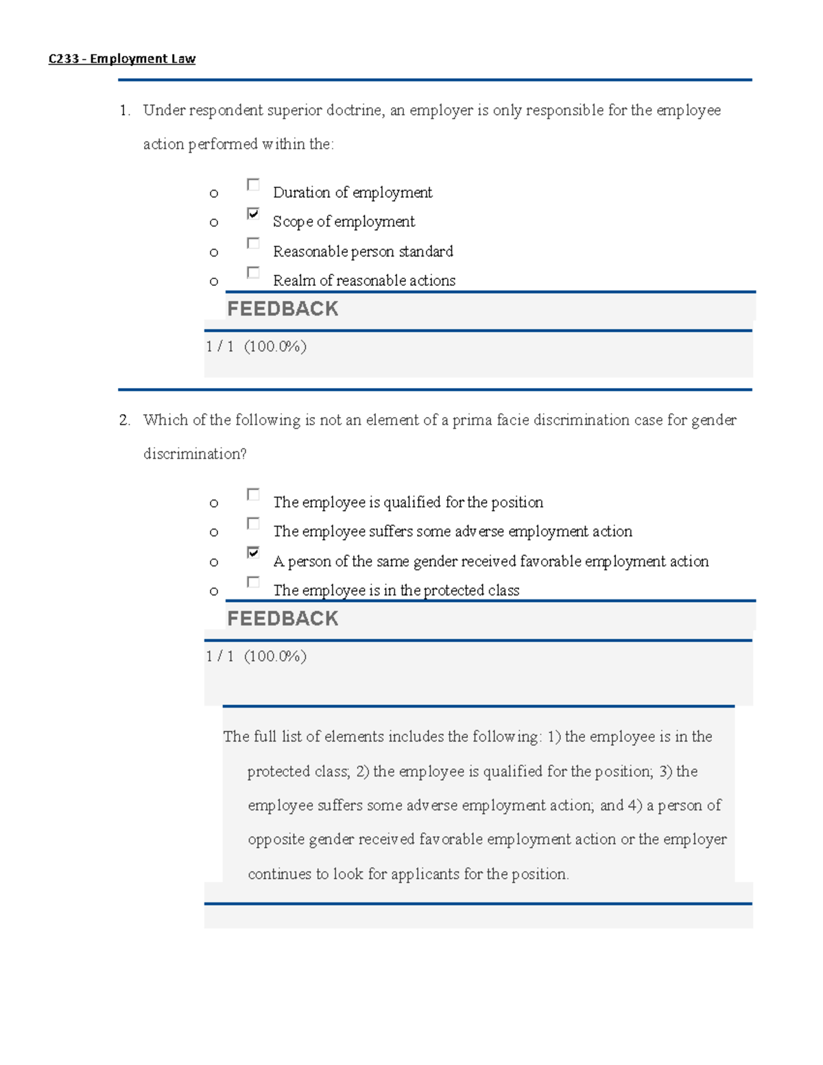 C233 Employment Law Notes C233 Employment Law 1 Under Respondent