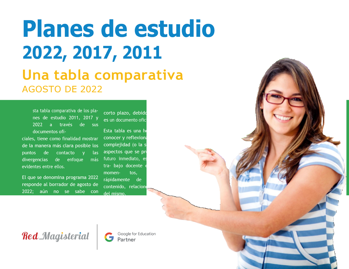 600125495 Tabla Comparativa De Los Planes De Estudio 2011 A 2022 E