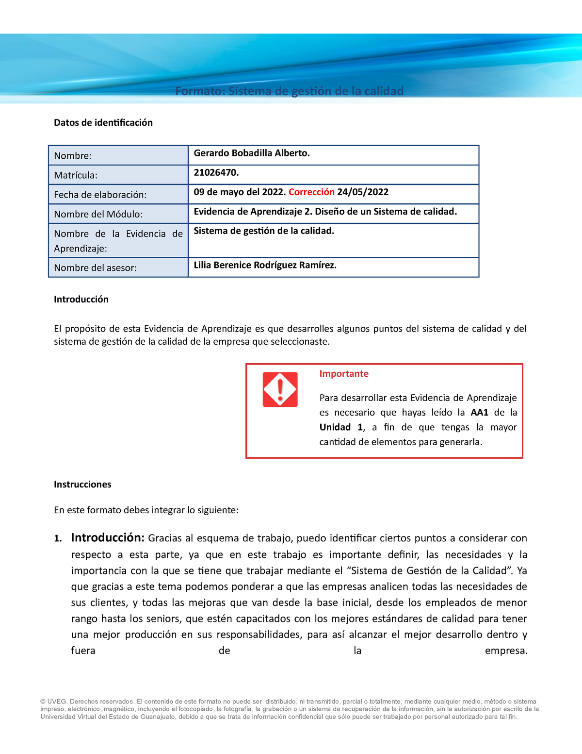 2 Sgc Ea2 Diseño De Un Sistema De Calidad Formato Sistema De