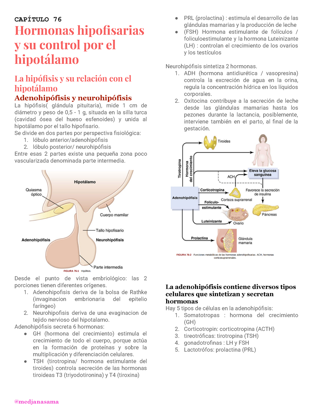 Capítulo 76 Hormonas Hipofisarias Y Su Control Por El Hipotálamo