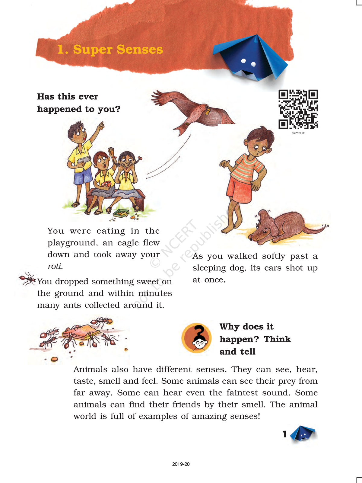 Cbse Class 5 Ncert Books Environmental Studies Chapter 1 Super Senses