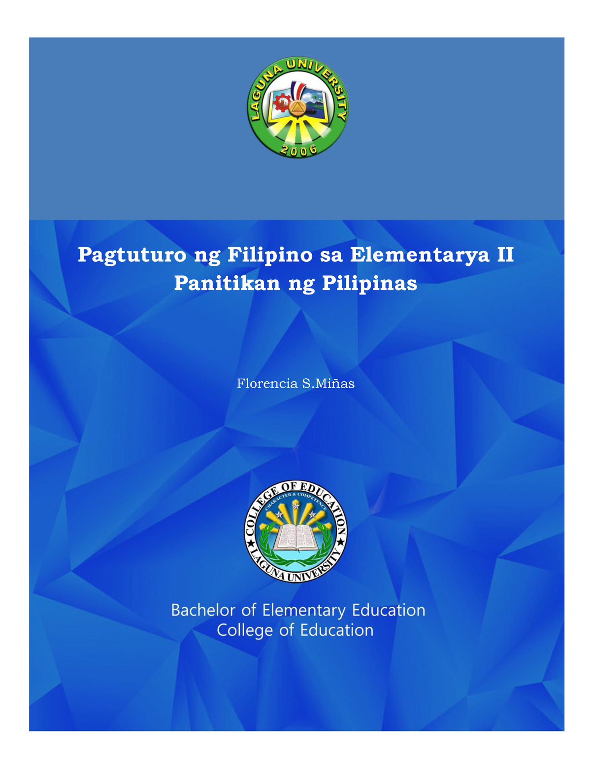 Modyul Sa Pagtuturo Ng Filipino Sa Elementarya Panitikan Ng Pilipinas