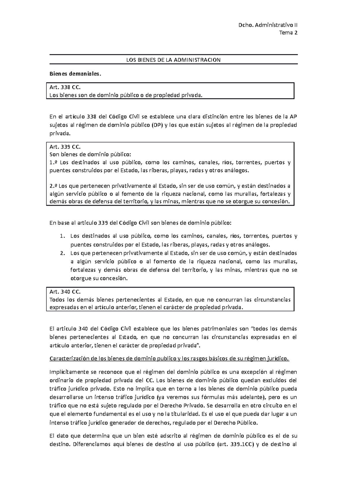 Tema 2 Tema 2 De La Asignatura De Derecho Administrativo Iii Dcho