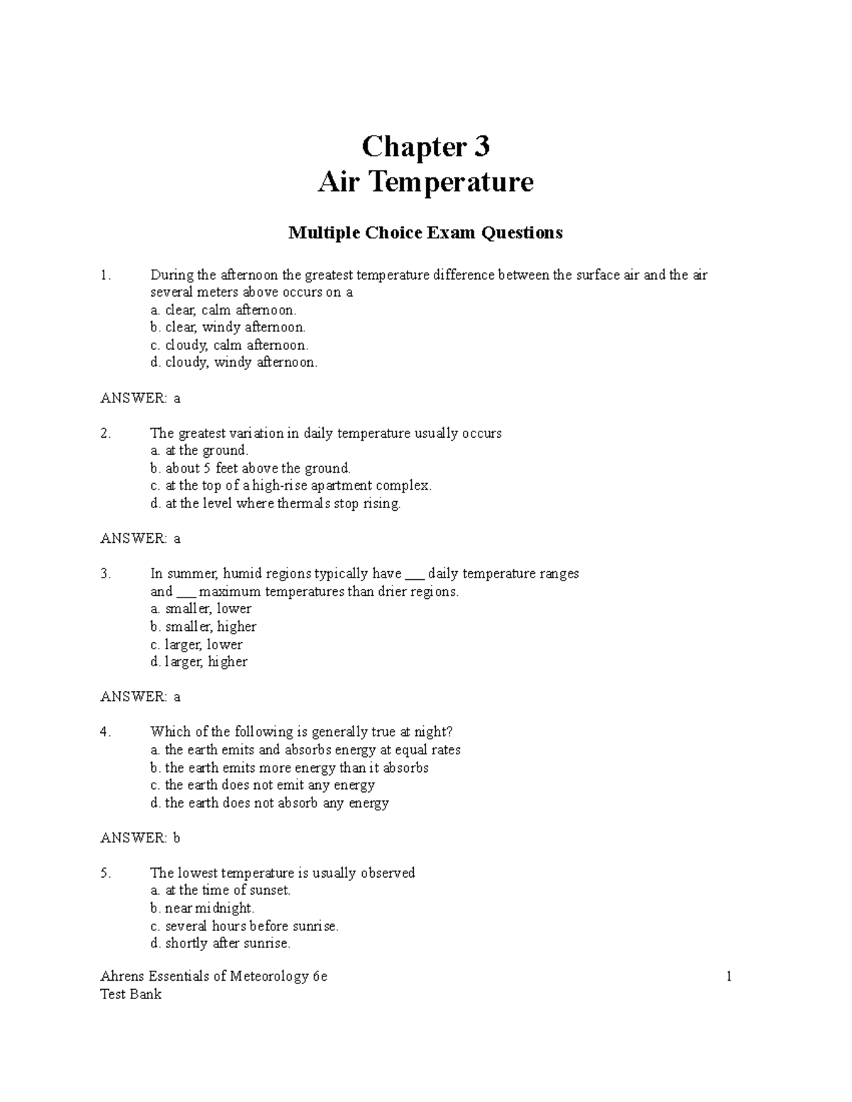 Samplepractice Exam 22 October 2018 Questions And Answers Chapter 3