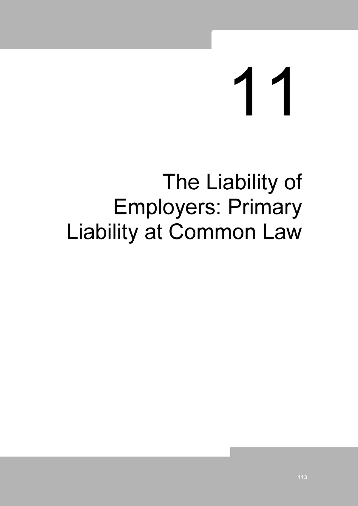 011 Tort Study Notes Ch11 11 The Liability Of Employers Primary