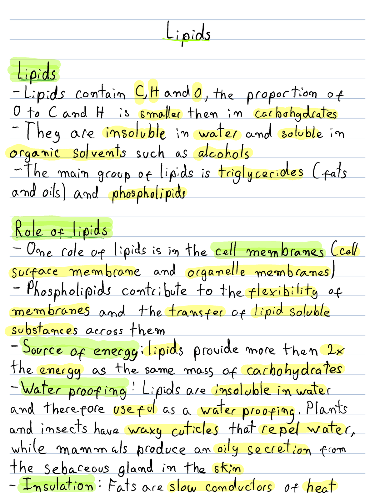 15 Lipids Txt 💚 Lipids Lipids Lipids Contain G H And O The