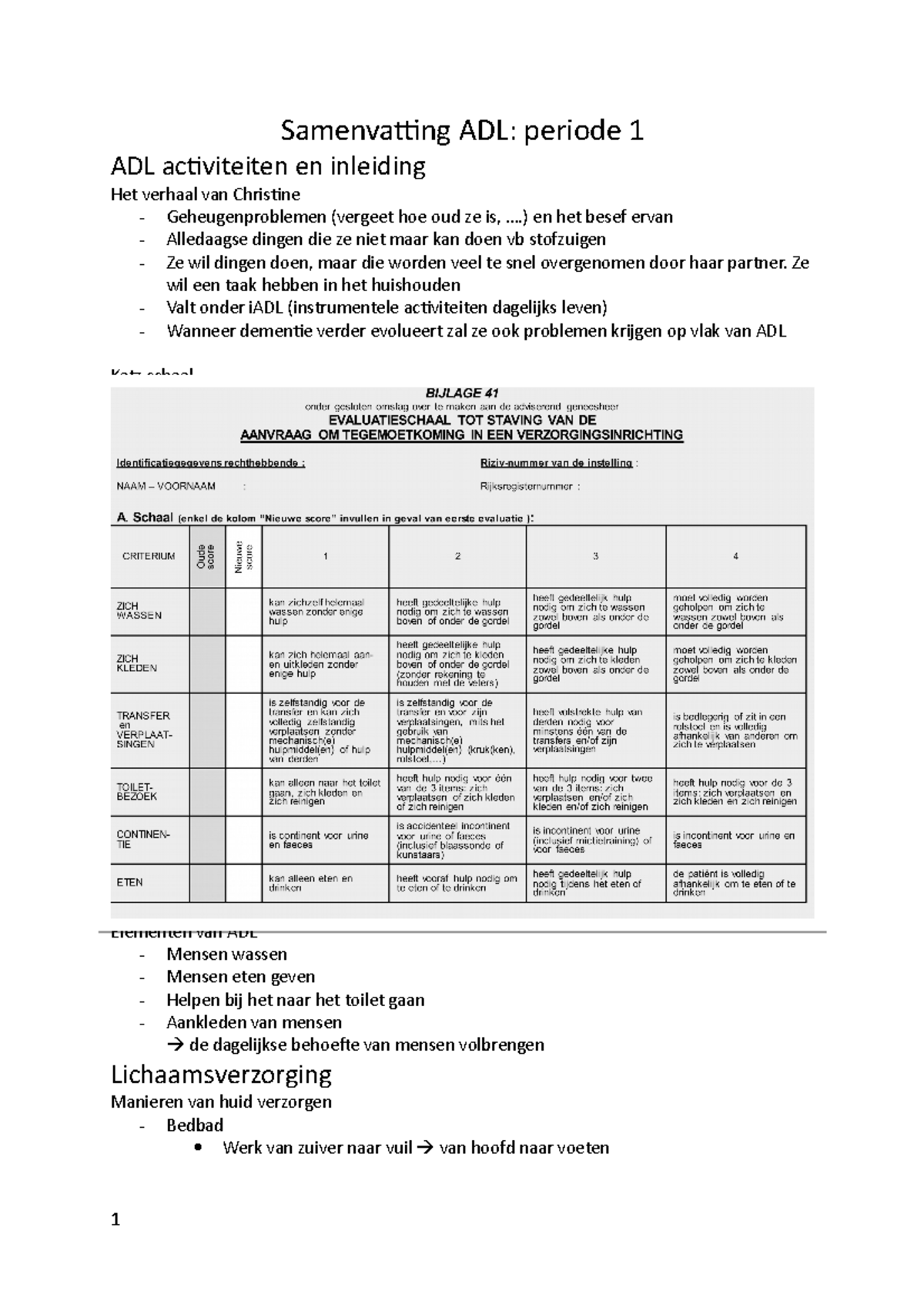 Samenvatting Adl Periode 1 En Het Besef Ervan Alledaagse