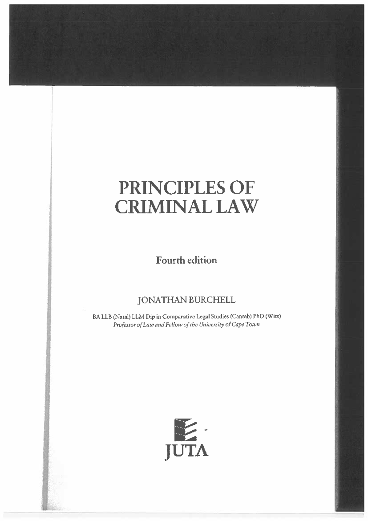 Burchell Criminal Law Specific Specific Crimes Glossary Crw2602