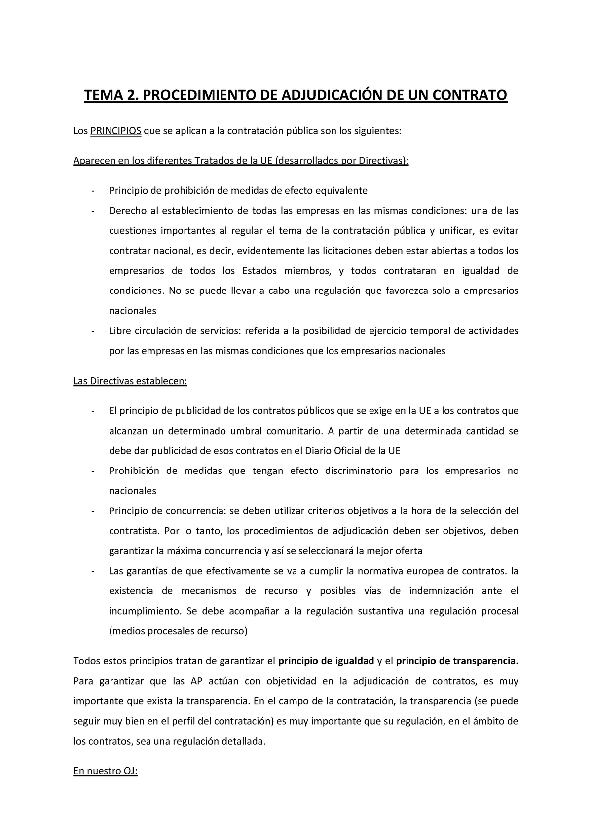 Procedimiento De Adjudicación De Contratos Tema 2 Procedimiento De