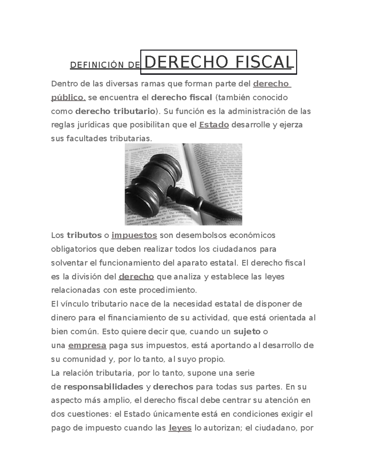 DefiniciÓn Dederecho Fiscal DefiniciÓn De Derecho Fiscal Dentro De