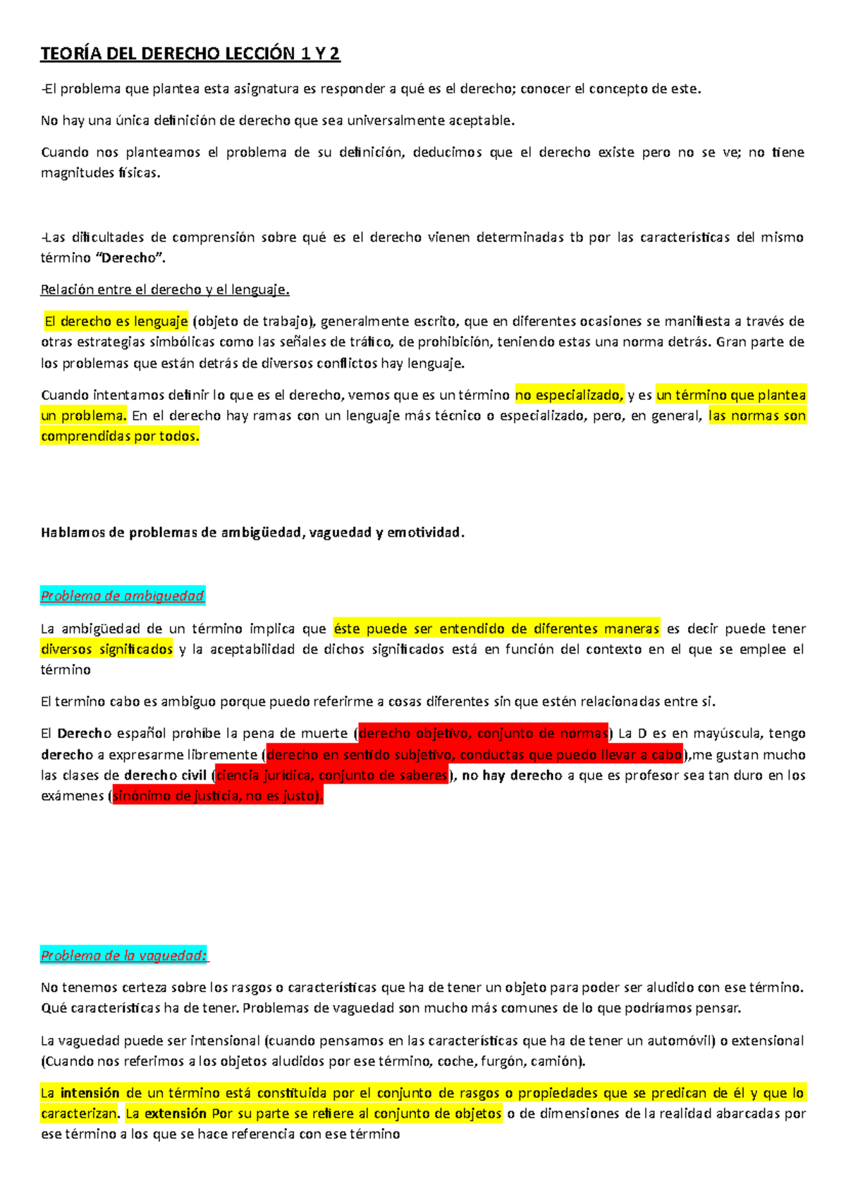 Apuntes Teoría Del Derecho Lecciones 1 5 TeorÍa Del Derecho LecciÓn 1