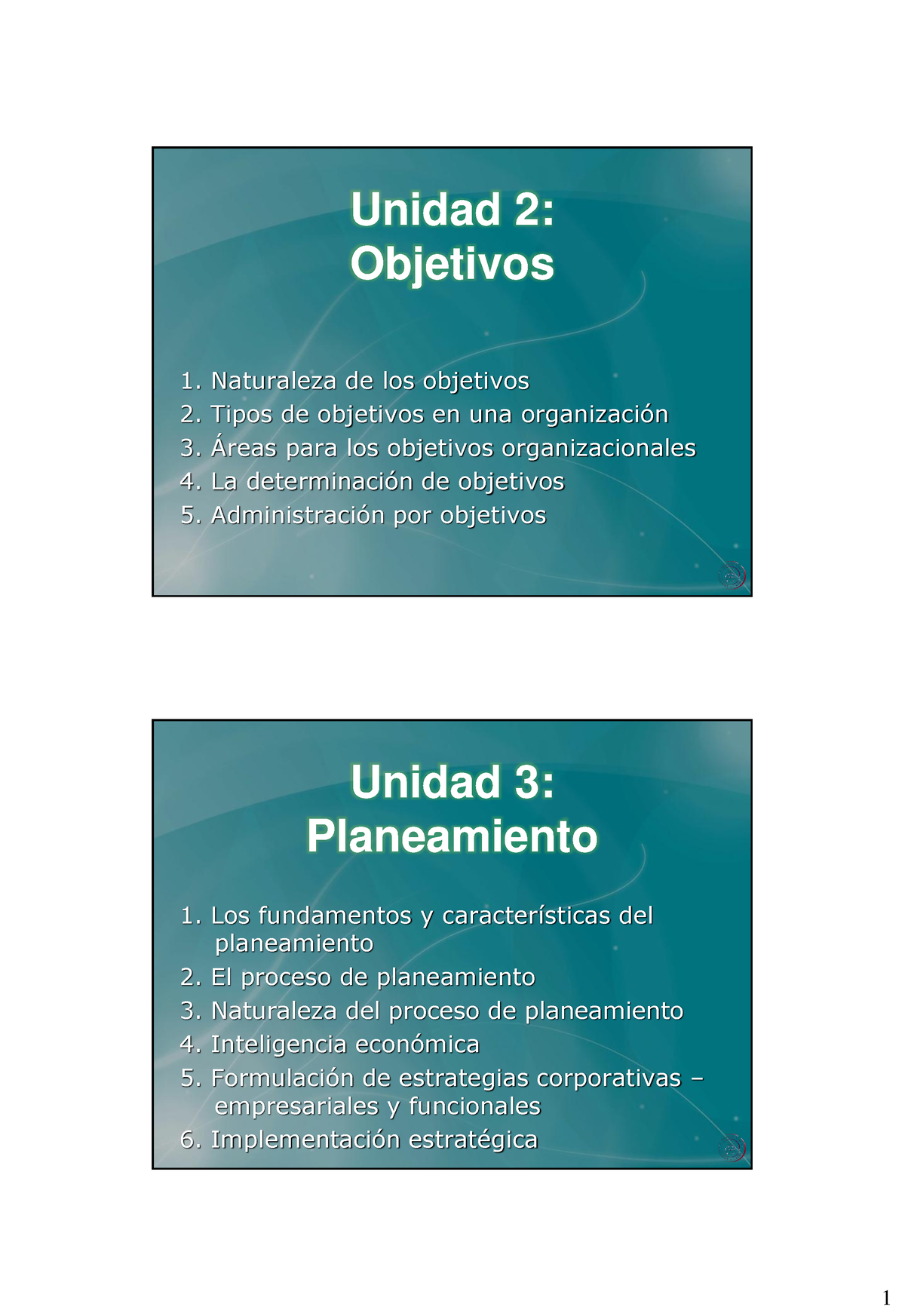 Unidad Ii Y Iii Objetivos Y Planeamiento Completo Unidad 2