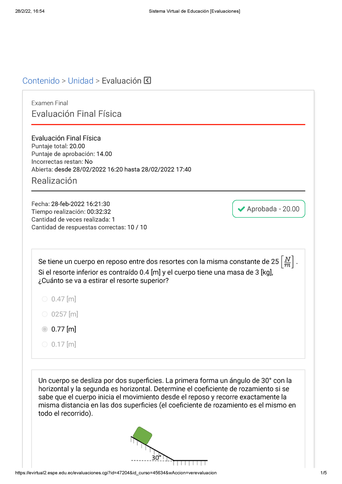 Fisica 3 Prueba Parcial Contenido Unidad Evaluación Fecha 28