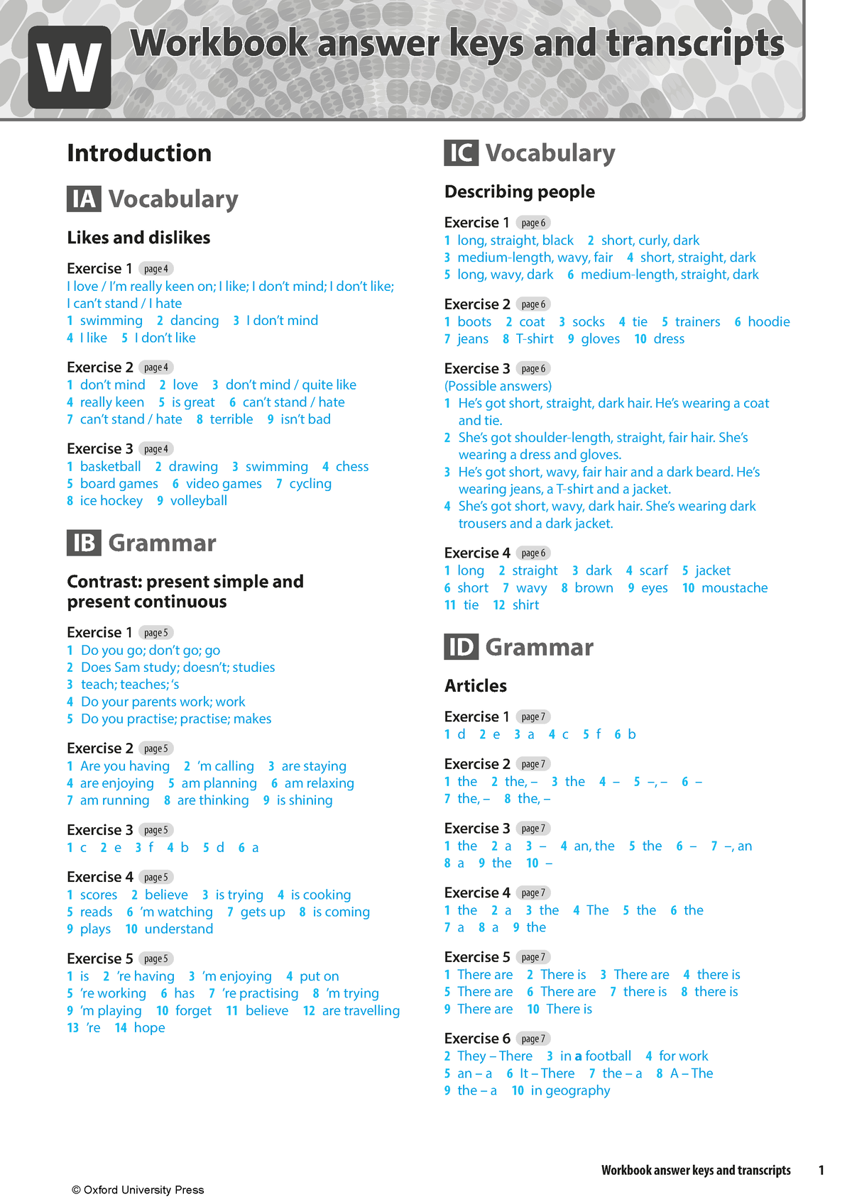 Solutions 3rd Edition Pre Intermediate Wb Key Workbook Answer Keys