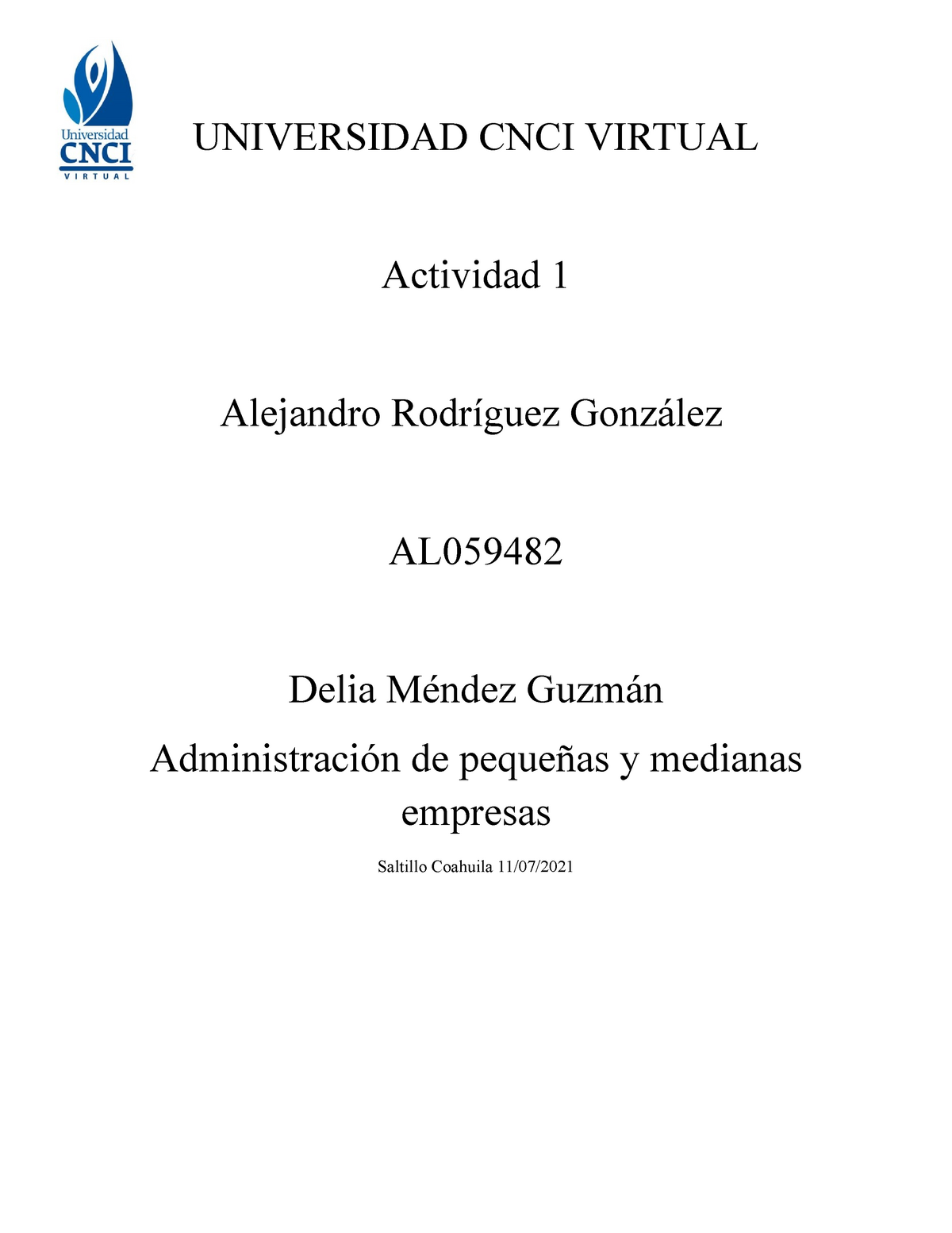 Actividad 1 Apuntes 1 Administración De Pequeñas Y Medianas