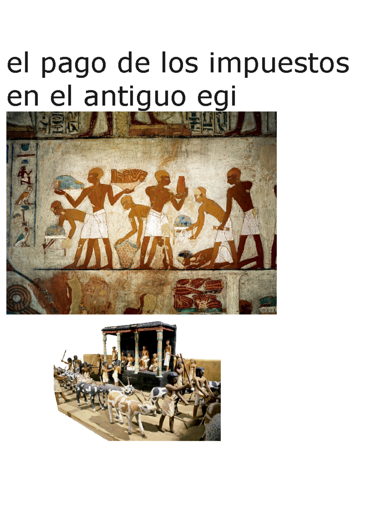 Egipto Y Factura El Pago De Los Impuestos En El Antiguo Egi El Pago