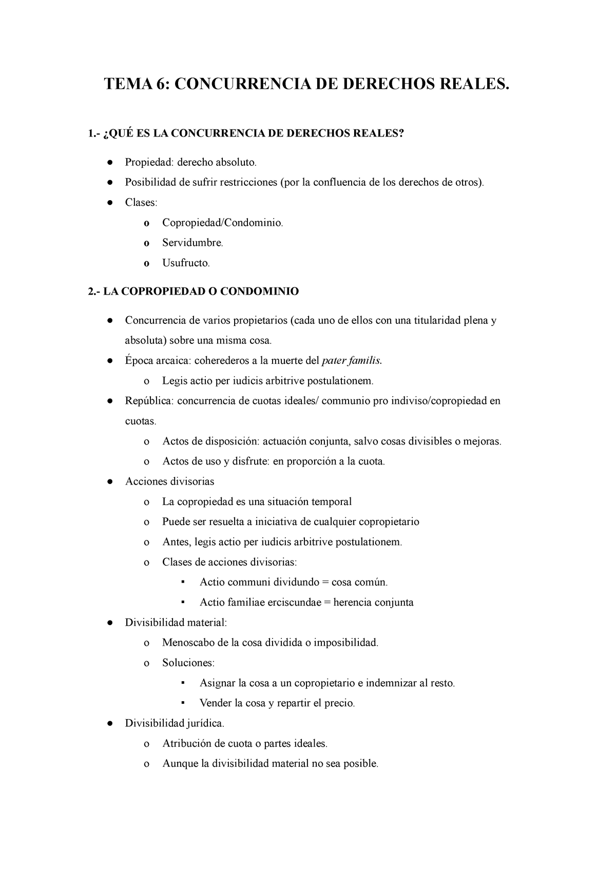 Tema 6 Concurrencia De Derechos Reales Tema 6 Concurrencia De