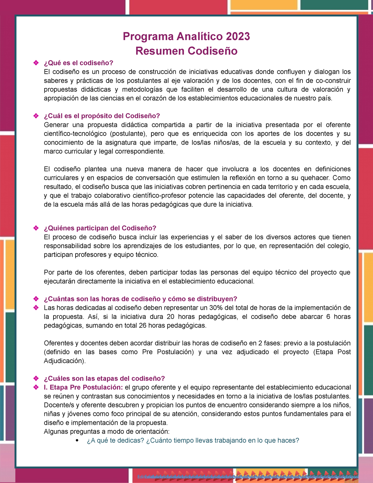 Que Es El Codiseño Programa Analítico 2023 Resumen Codiseño ¿qué Es