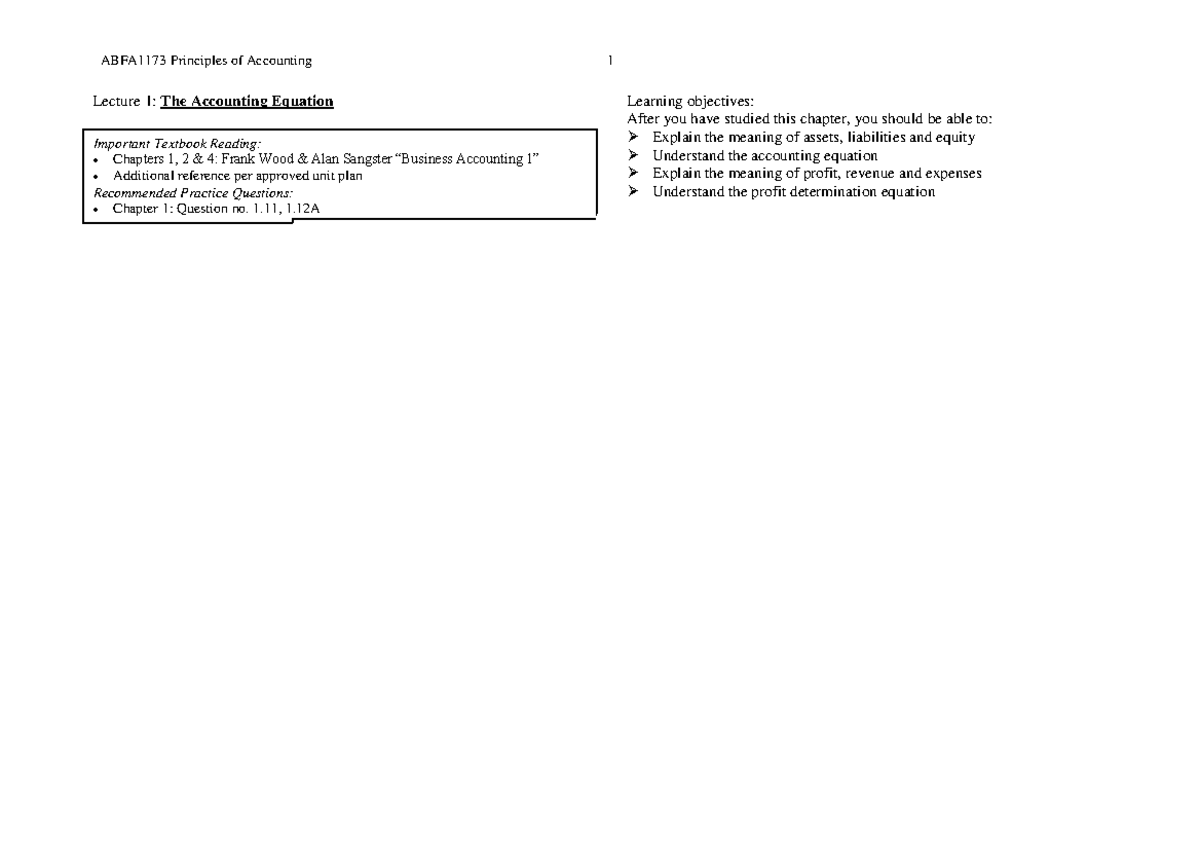 Kami Export Chia Jie Qi L1 Accounting Equation Lecture 1 The