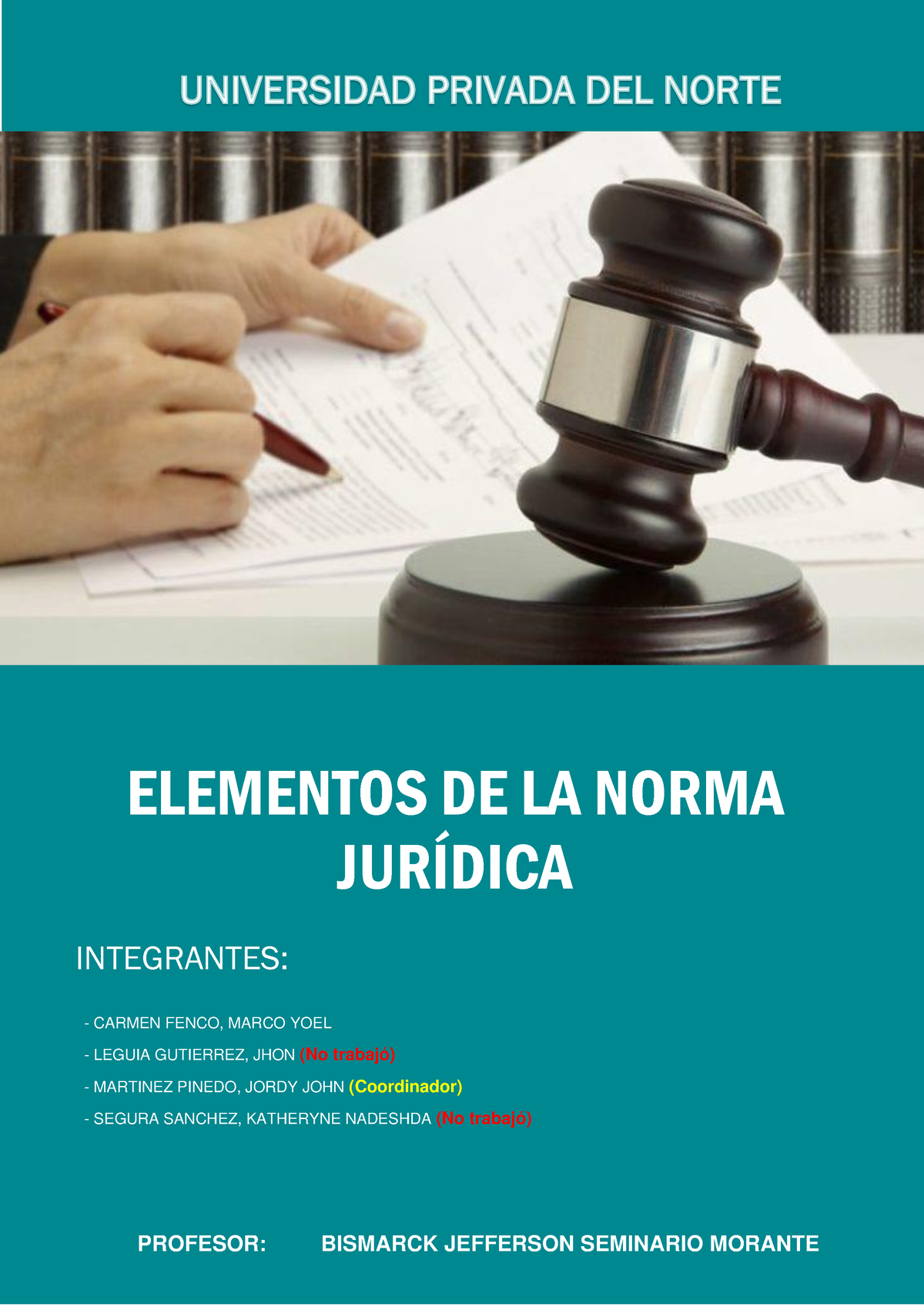 Martinez J Informe De Elementos De La Norma Juridica Elementos De La