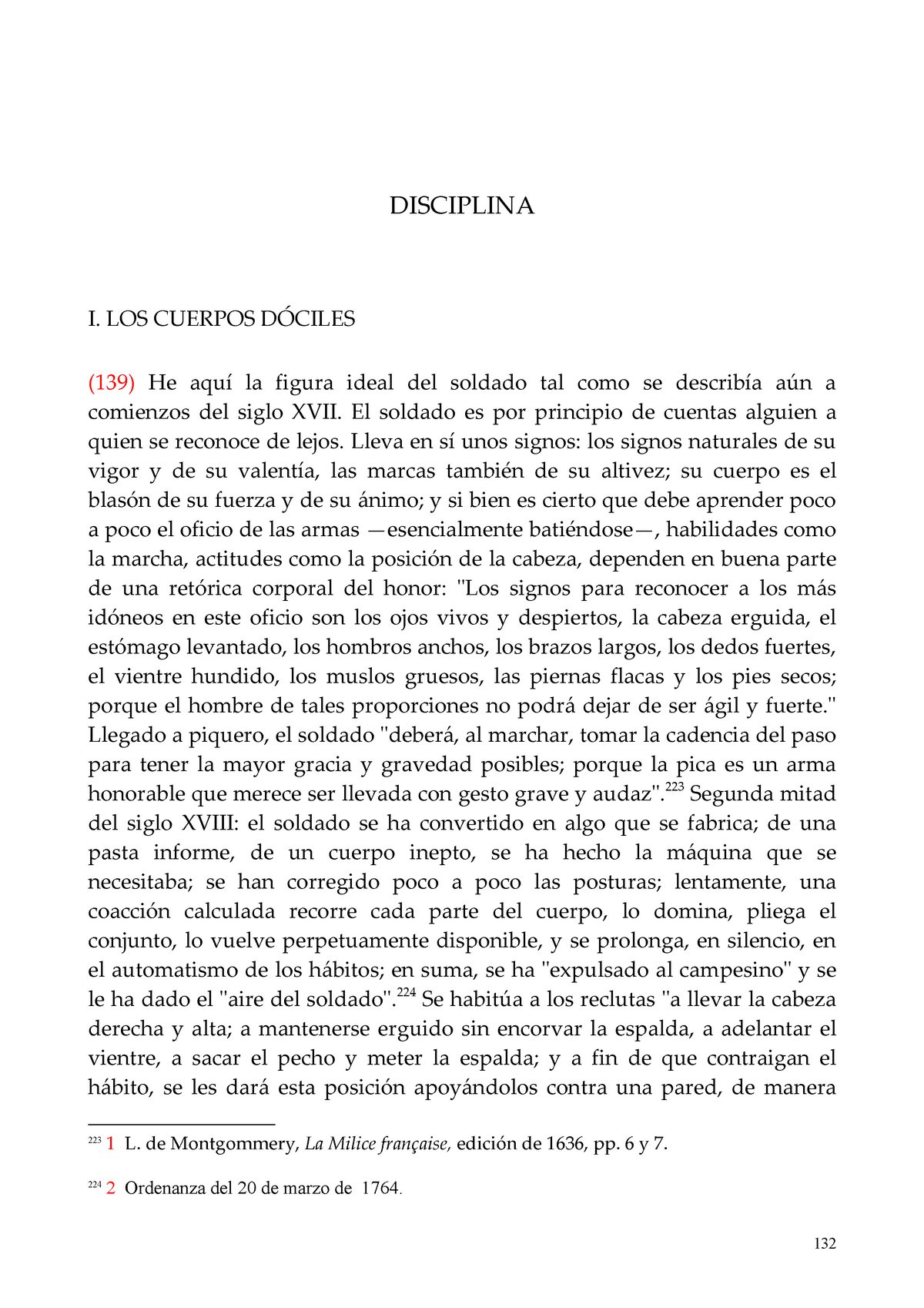 Foucault Vigilar Y Castigar Disciplina I Los Cuerpos DÓciles 139