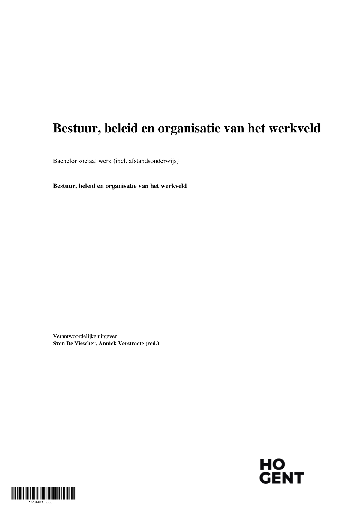 Bbo Cursus Bestuur Beleid En Organisatie Van Het Werkveld Bachelor