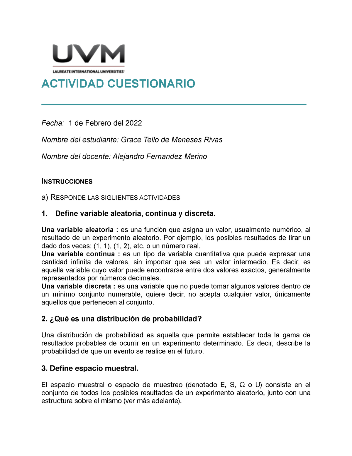 Act3 Cuestionario Estadistica Descriptiva Actividad Cuestionario