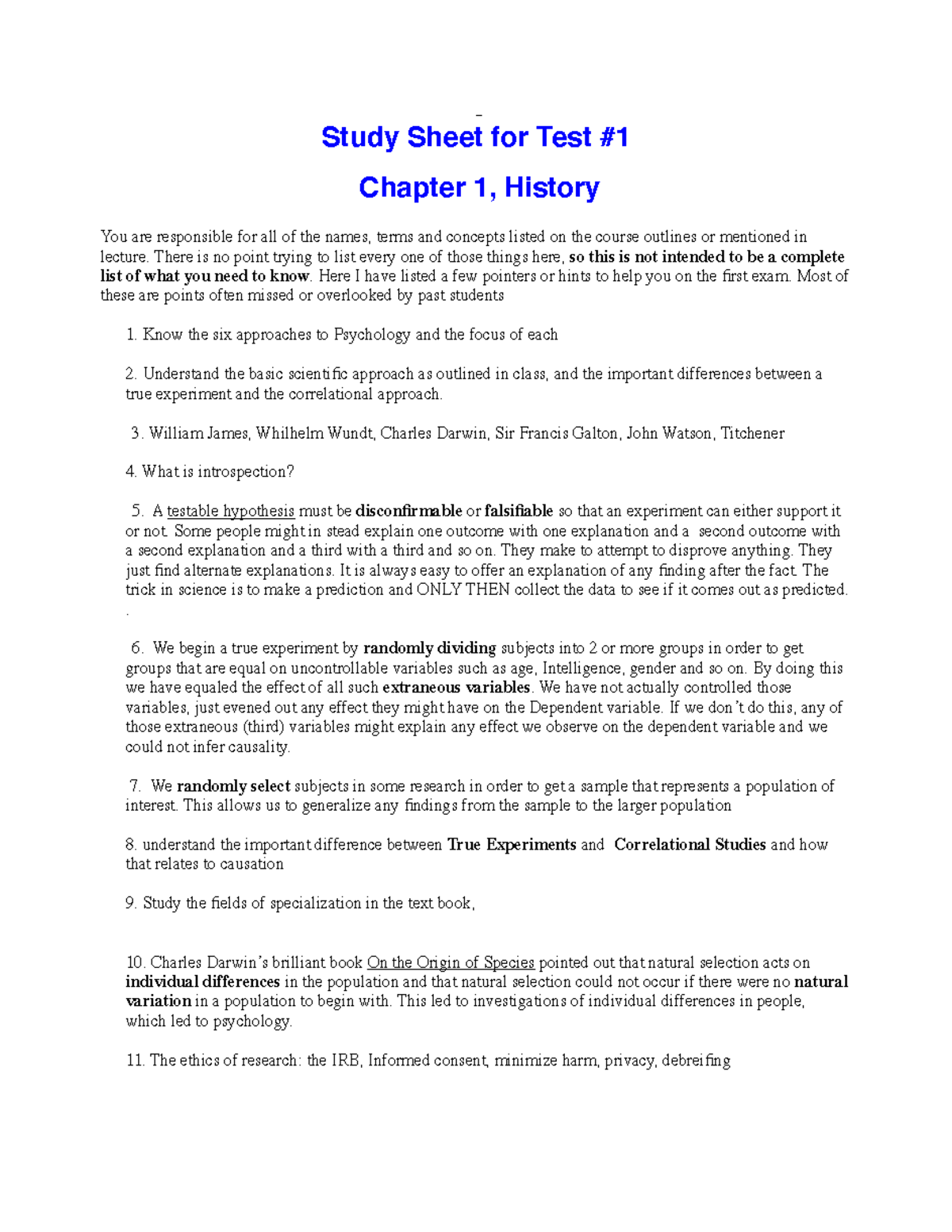 Test 1 Study Guide Chm 121 Chapter 10 And 11 Study Sheet For Test