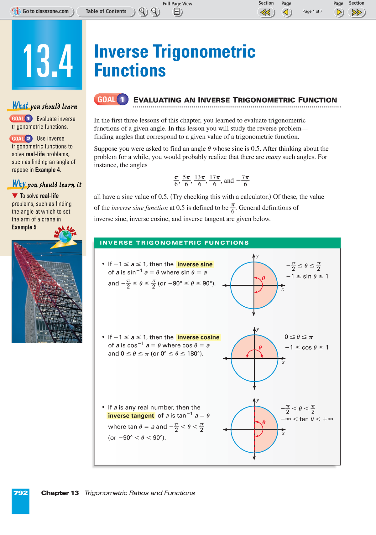 Understanding Self 792 Chapter 13 Trigonometric Ratios And Functions