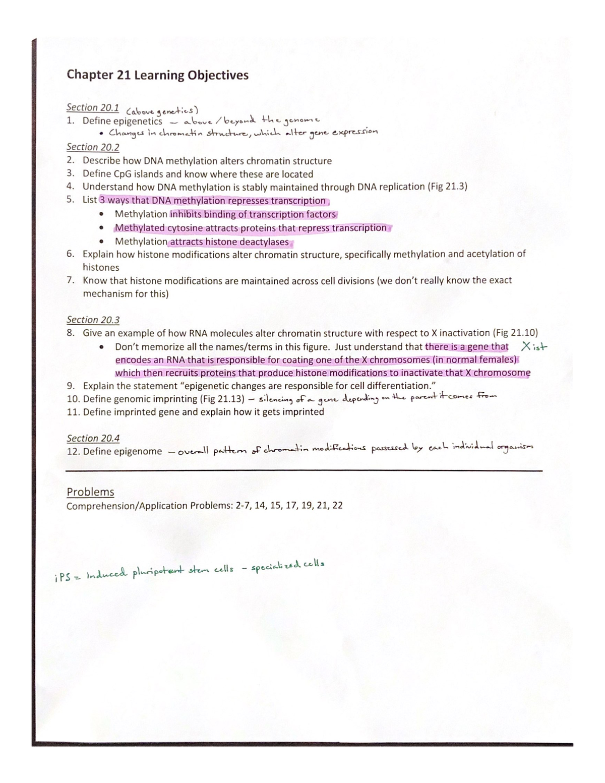 Genetics Ch 21 Learning Objectives Bio 2306 Studocu