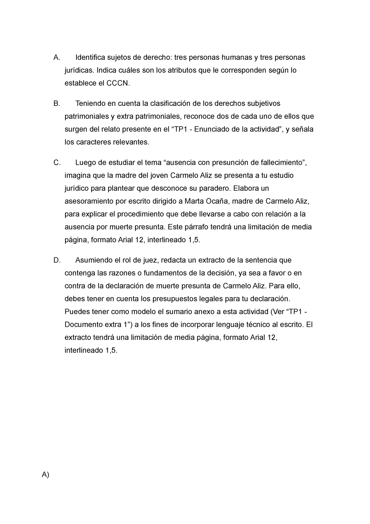 Trabajo Práctico N° 1 Bases Del Derecho Privado A Identifica Sujetos