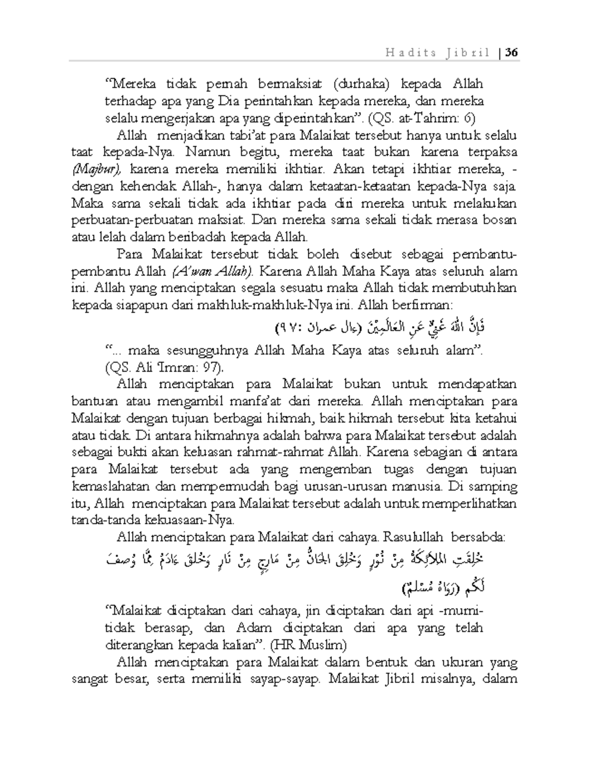 Tugas Agama Hadist Jibril 48 H A D I T S J I B R I L 36 “mereka